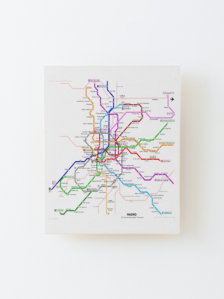 "Madrid underground map" Mounted Print by KikkaT | Redbubble