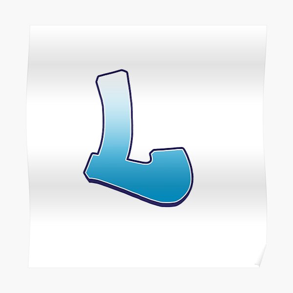 Póster «Letra L Azul» de paintcave | Redbubble