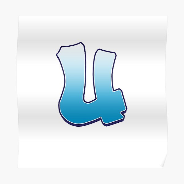 Póster «Letra U azul» de paintcave | Redbubble