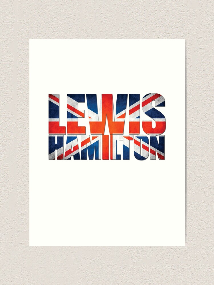 "Lewis Hamilton - British Flag" Art Print for Sale by FormulaFans ...