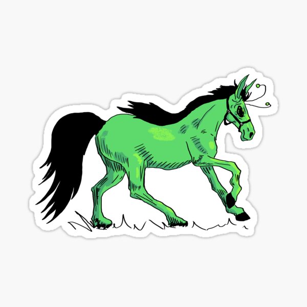 "Alien horse" Sticker by Alien-thang | Redbubble
