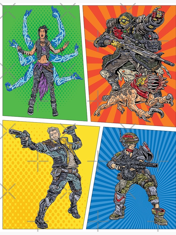 "Borderlands 3 Pop Up Art FL4K Beastmaster Amara Siren Moze Gunner Zane ...