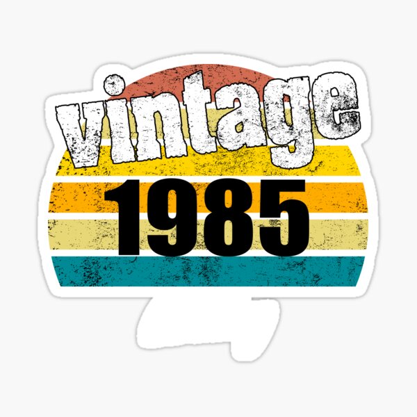 "vintage 1985 T-shirt" Sticker by bouhsous36 | Redbubble