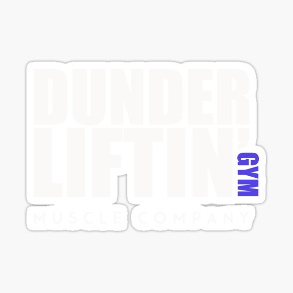 "Dunder Lifting Gym Muscle Company - Dark version" Sticker for Sale by ...