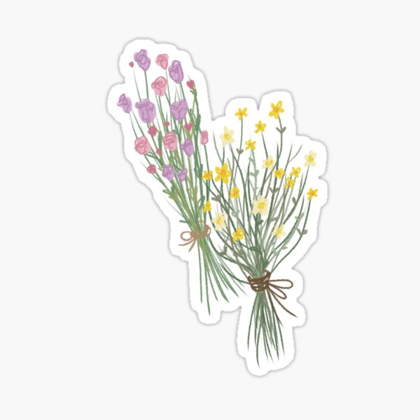 Dried Flowers Stickers | Redbubble