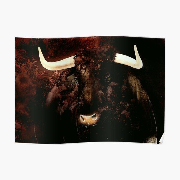 "Bull head" Poster for Sale by lillo | Redbubble