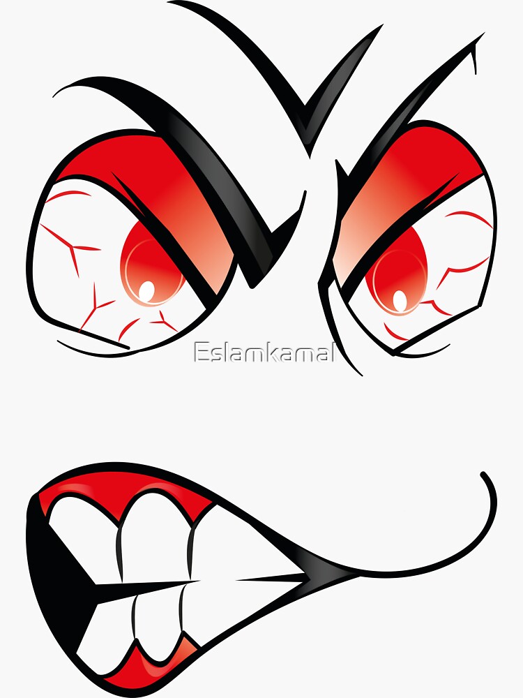 "Angry Mask" Sticker for Sale by Eslamkamal | Redbubble
