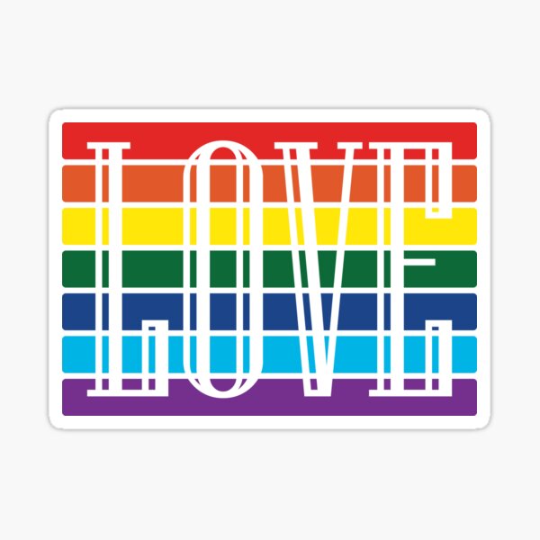 "Rainbow Love" Sticker by aiman4996 | Redbubble