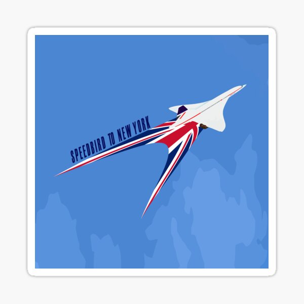 "Concorde - Speedbird to New York" Sticker for Sale by Speedbirddesign ...