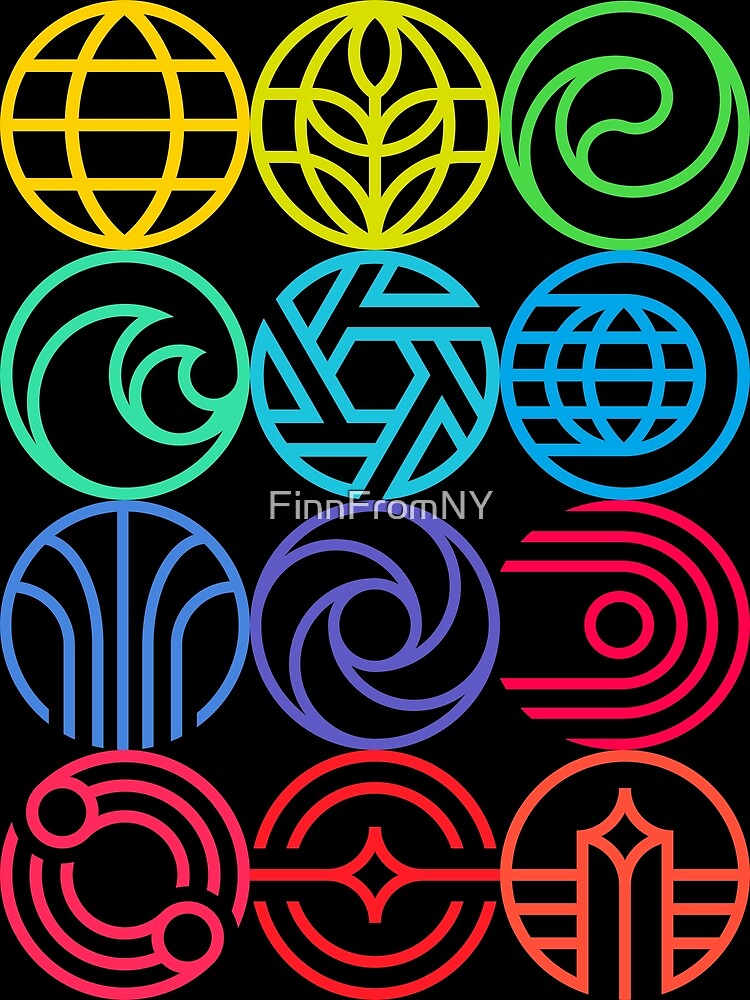 "New Epcot Logos Version 2" Poster for Sale by FinnFromNY | Redbubble