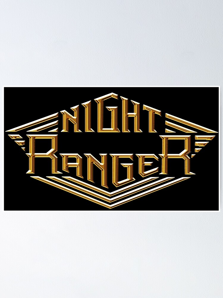 "night ranger logo gold band rock popular 99name" Poster for Sale by ...