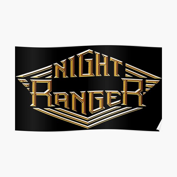 "night ranger logo gold band rock popular 99name" Poster for Sale by ...