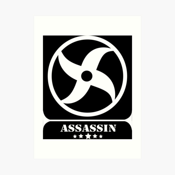 "Mobile Legend ASSASSIN White in Black" Art Print for Sale by ZeppDett ...