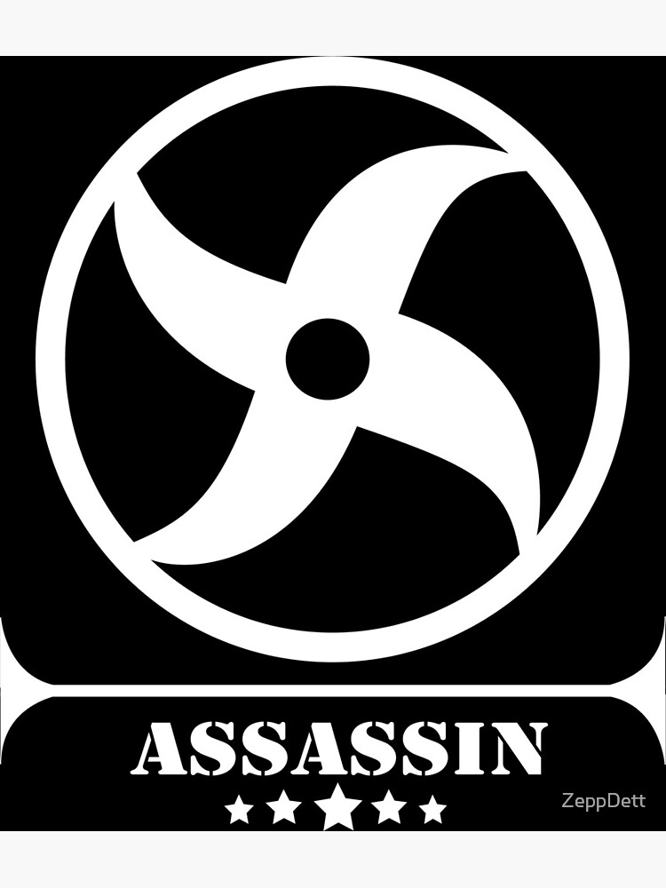 "Mobile Legend ASSASSIN White in Black" Art Print for Sale by ZeppDett ...