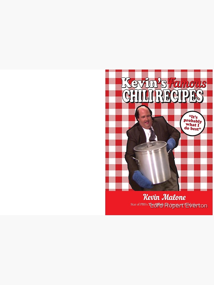 "The Office: Kevin's Famous Chili Recipes " Journal for Sale by Lord ...