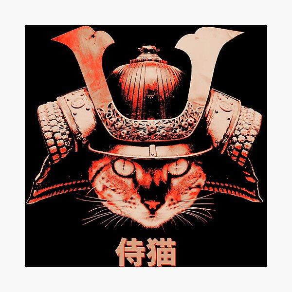Samurai Cat Wall Art | Redbubble