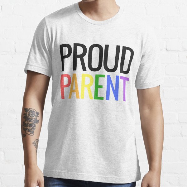 "Gay Pride Awareness March Rainbow Proud Parent Mom and Dad " T-shirt ...
