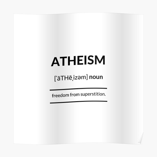 "Atheism Definition | Dictionary Collection" Poster for Sale by ...