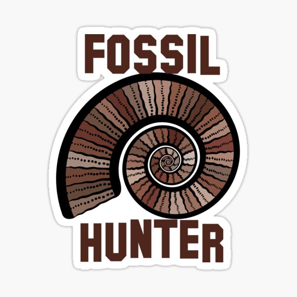 "Fossil Hunter - Natural" Sticker by Tiggs-designs | Redbubble