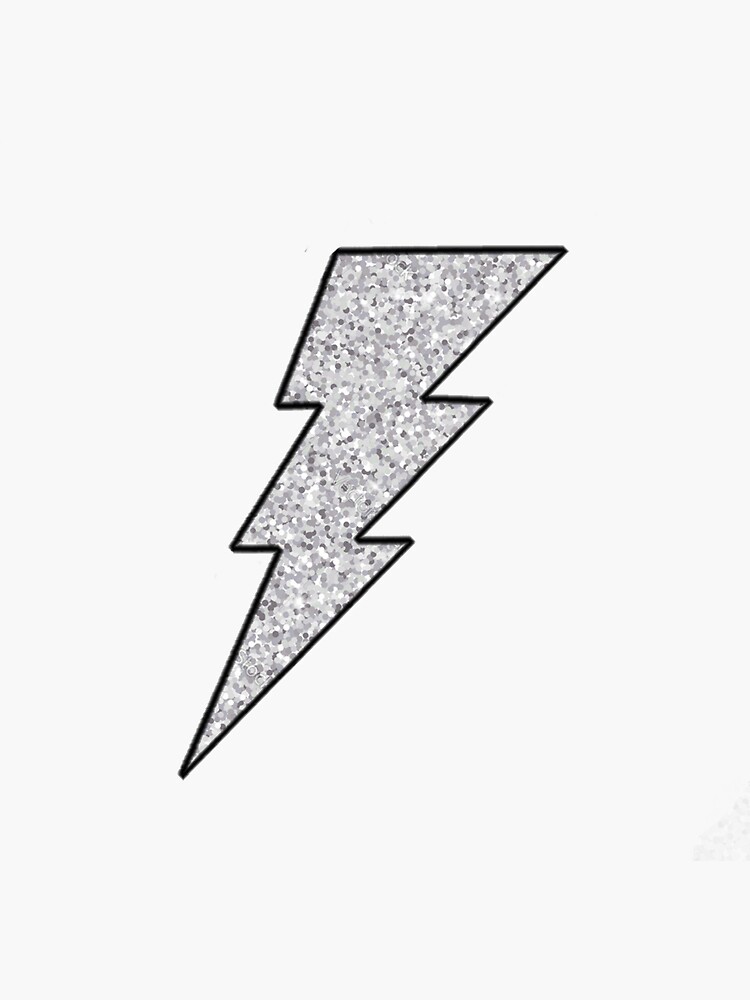 "Silver Lightning Bolt" Sticker for Sale by nadiam62 | Redbubble