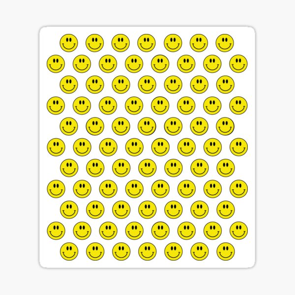"smiley face print :)" Sticker by aesthetic--art | Redbubble