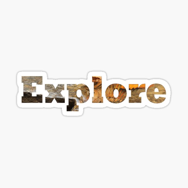 "Explore" Sticker for Sale by kmorgan122 | Redbubble