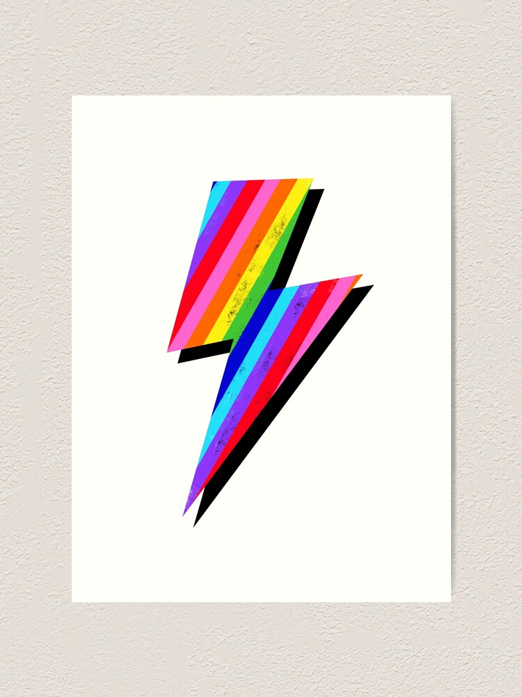 "Rainbow Lightning Bolt" Art Print for Sale by OneThreeSix | Redbubble