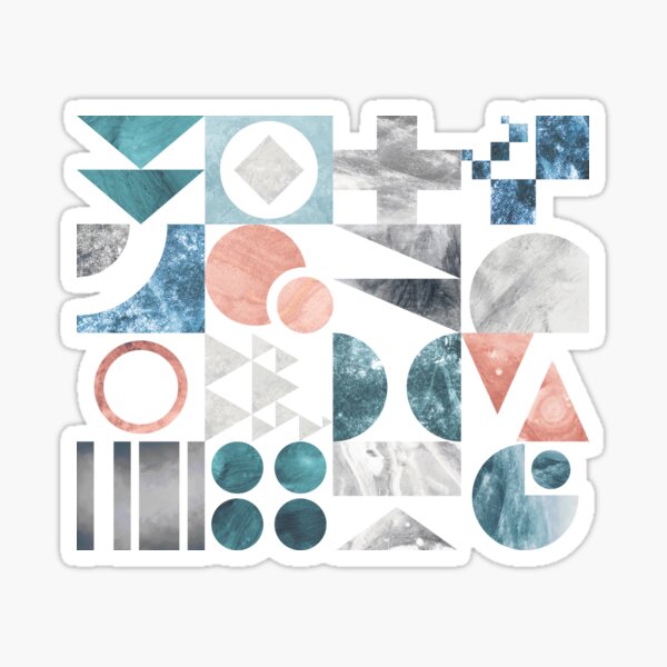 "Geometry graphics" Sticker for Sale by SoftFigurine | Redbubble