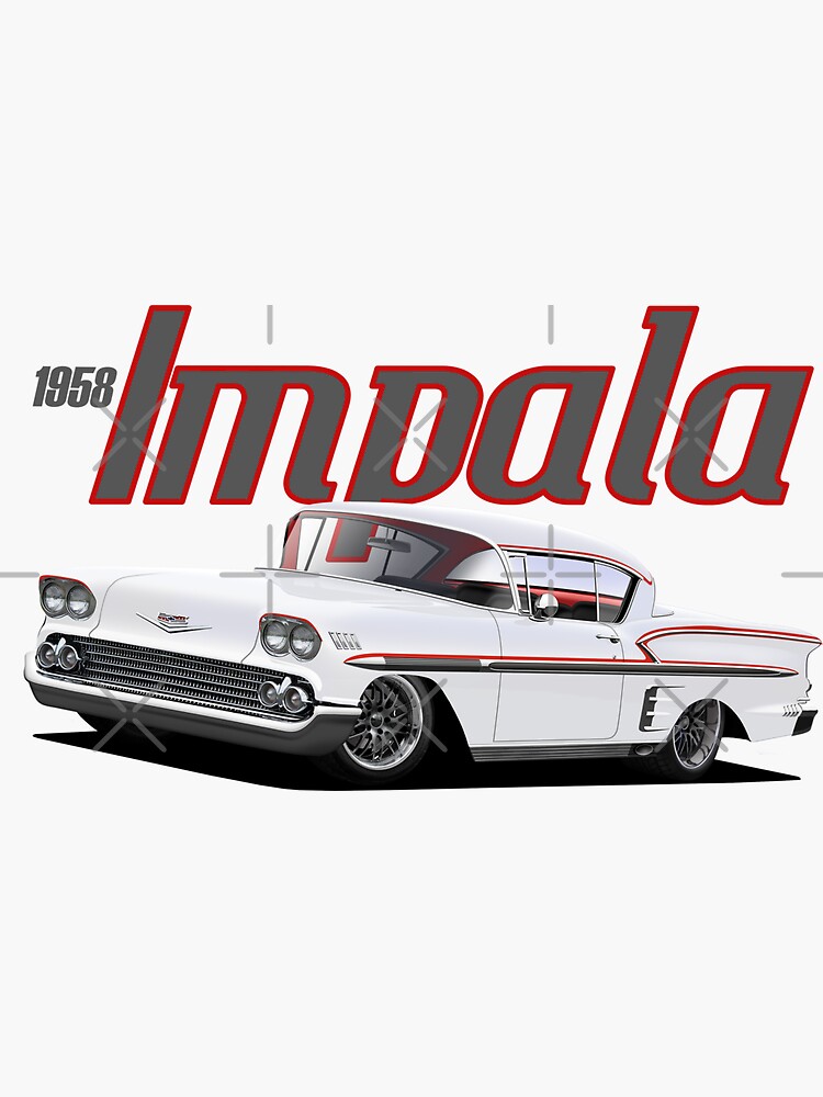 "Classic Impala" Sticker for Sale by Yourauto | Redbubble