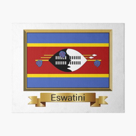 "Eswatini (ex Swaziland) Flag Stickers, Gifts and Products - Named" Art ...