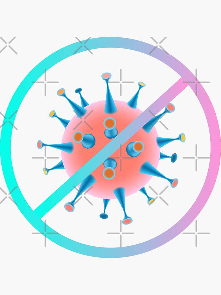 "Stay Safe - Blue" Sticker by designenrich | Redbubble