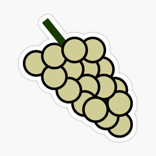 "Wine Grapes (White)" Sticker by elena-tebb | Redbubble