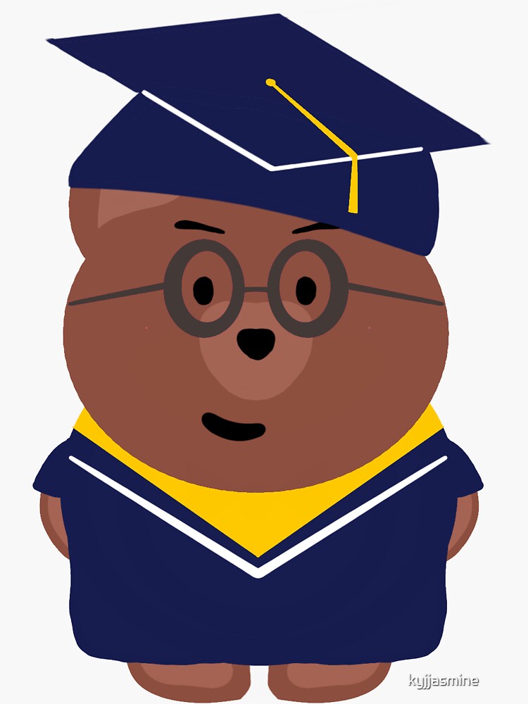 "Graduation Bear" Sticker by kyjjasmine | Redbubble