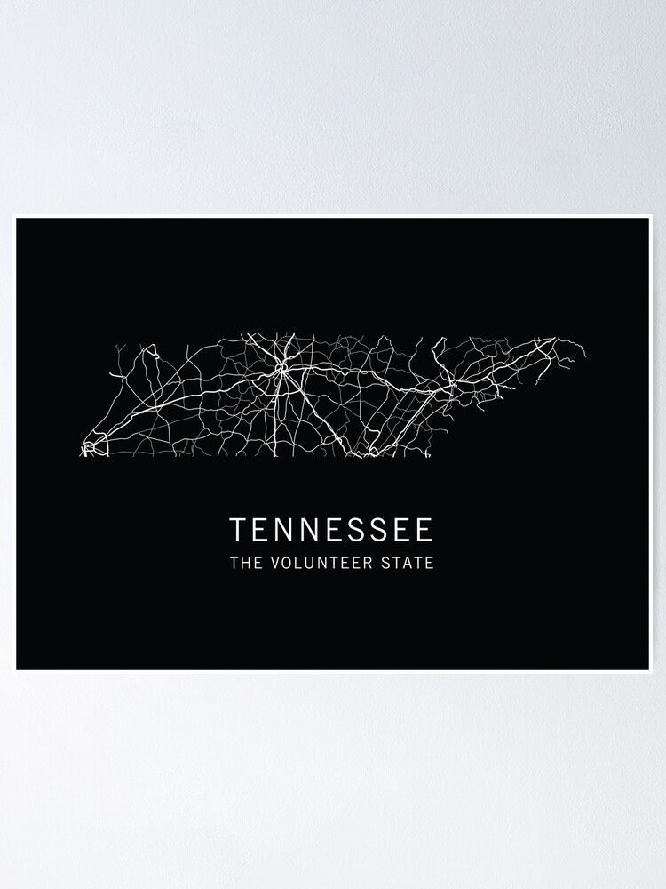 "Tennessee State Road Map" Poster for Sale by clarkstpress | Redbubble