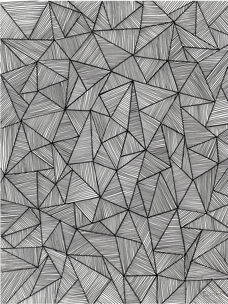 "triangle zentangle" Metal Print for Sale by Cami ~ | Redbubble