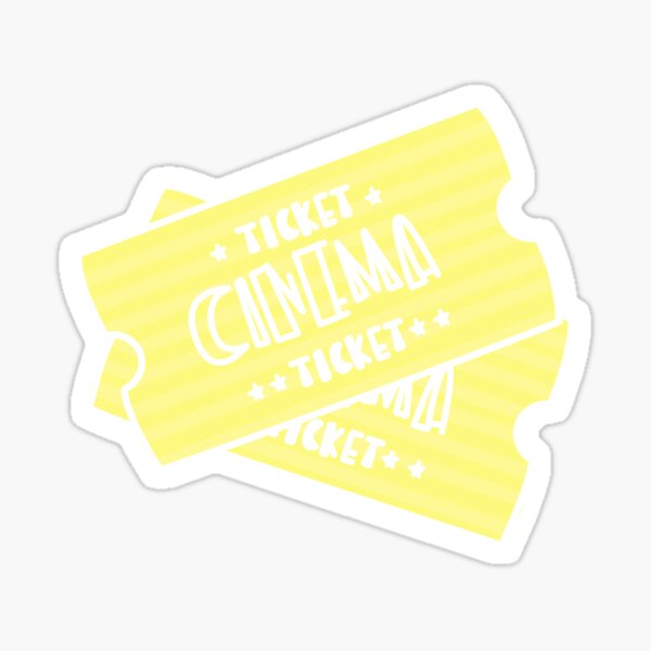 "movie tickets" Sticker for Sale by emmadutt | Redbubble
