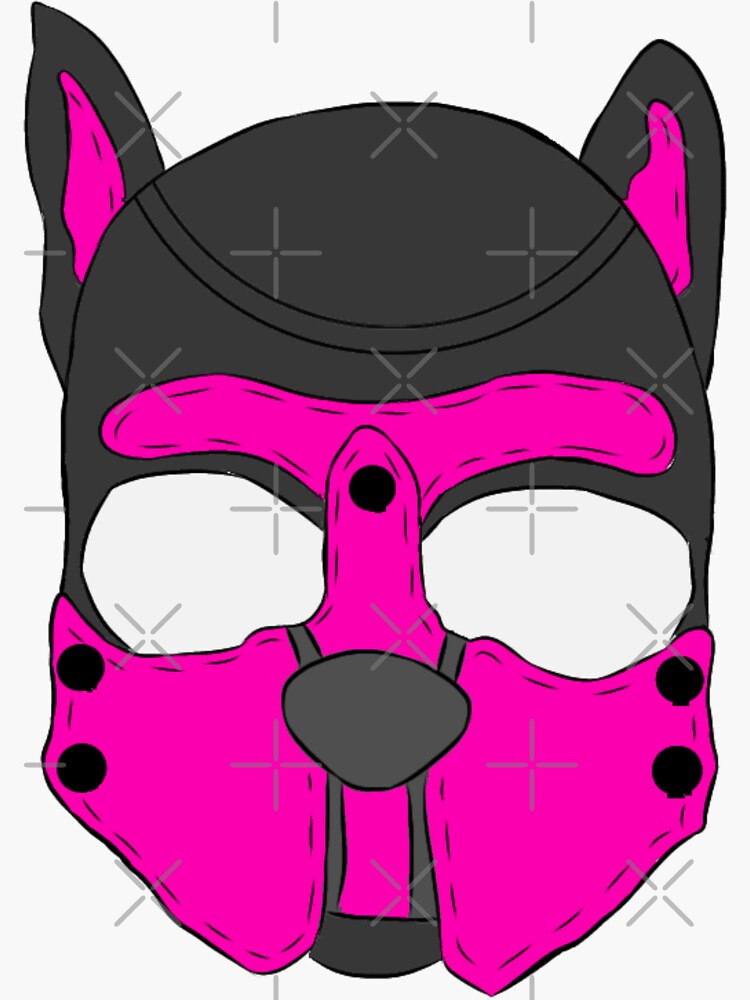 "Pup Mask" Sticker for Sale by Ayuhayd | Redbubble