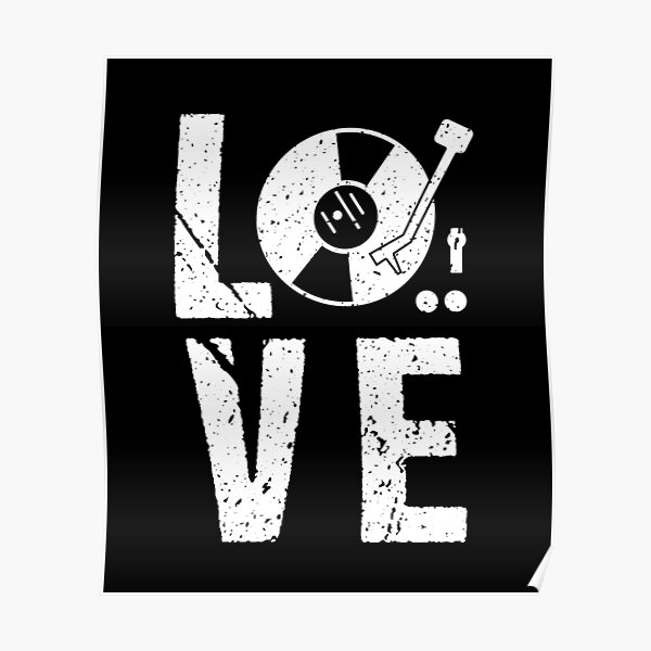 "Vinyl Record Music EDM Retro Dj" Poster for Sale by inkedtee | Redbubble