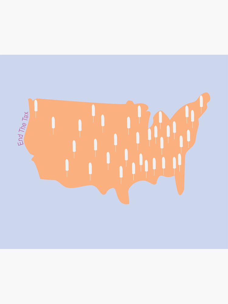 "Tampon Tax Map" Sticker for Sale by southernsparrow | Redbubble