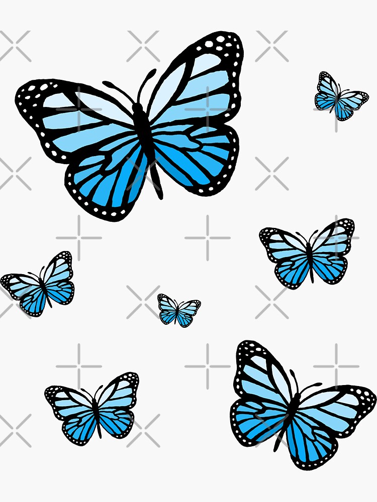 "light blue monarch pack" Sticker for Sale by allielibby | Redbubble