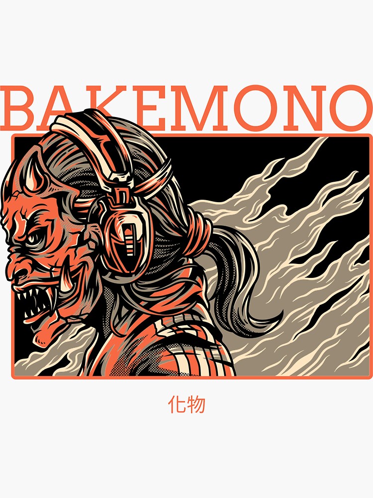 "BAKEMONO MONSTER- Japanese Inspired Aesthetic" Sticker by ...