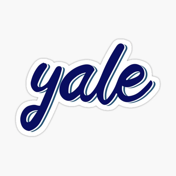 "yale" Sticker for Sale by graphicgal | Redbubble