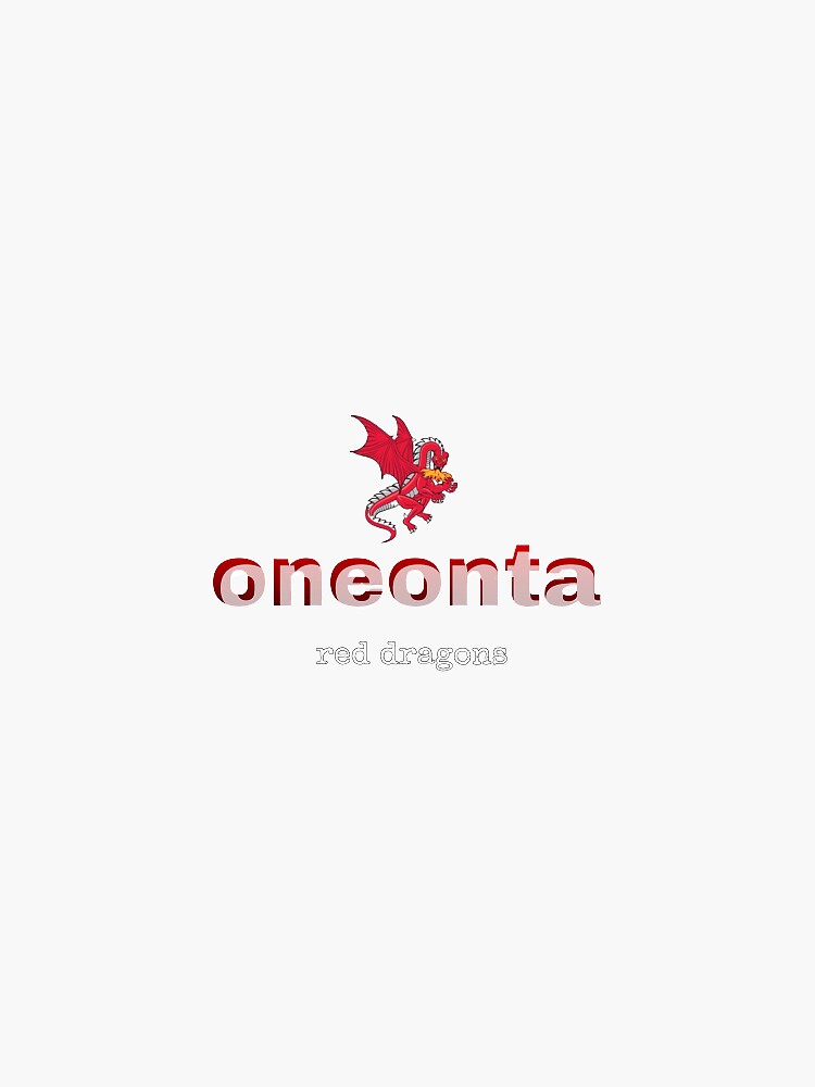 "SUNY Oneonta Red Dragons" Sticker for Sale by solarastickers | Redbubble