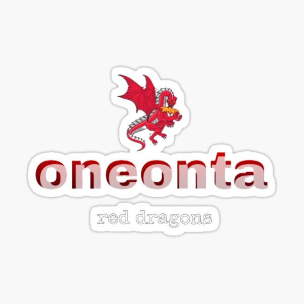 "SUNY Oneonta Red Dragons" Sticker for Sale by solarastickers | Redbubble