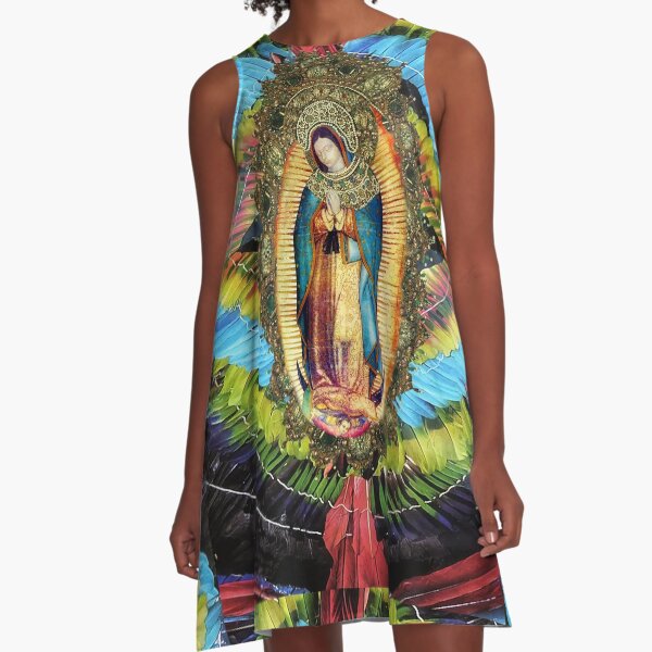 "Our Lady of Guadalupe Mexican Virgin Mary Mexico Aztec Tilma 20-103" A ...