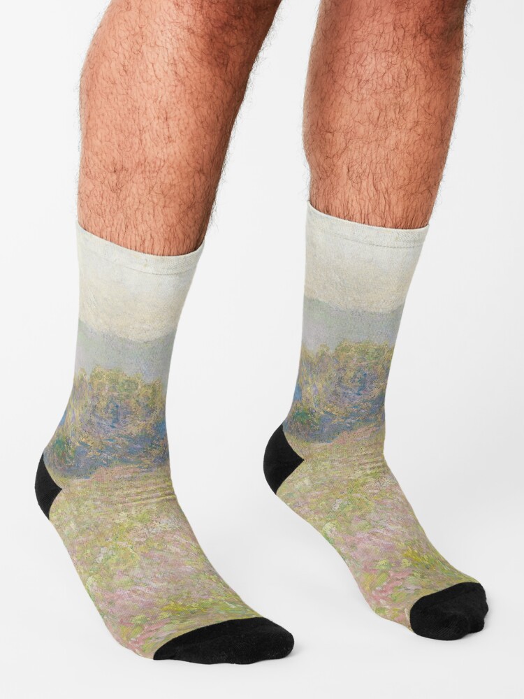 "Haystacks, Midday by Claude Monet" Socks by VintageArchive | Redbubble