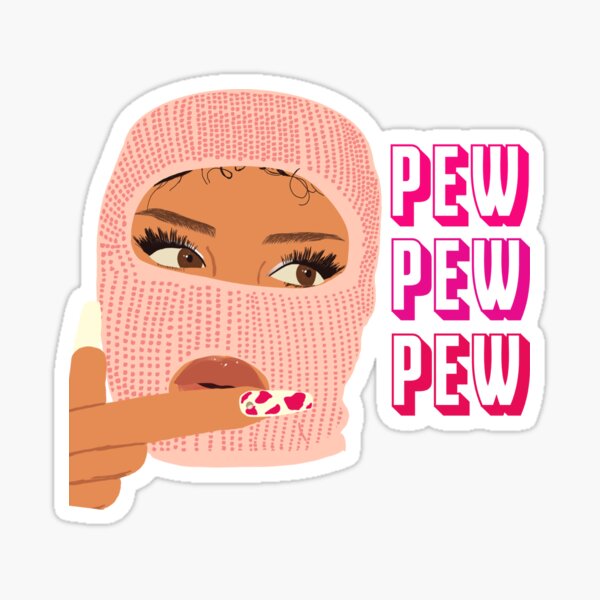 "PEW PEW PEW" Sticker by Ultimatecutie | Redbubble