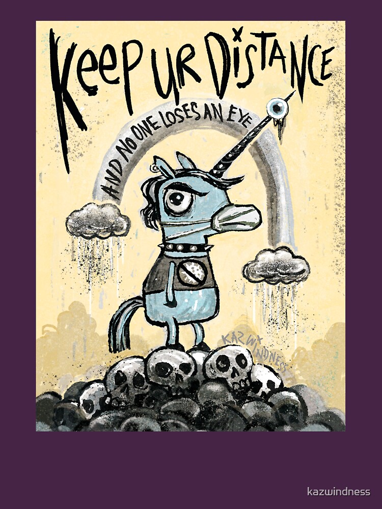 "Keep UR Distance" T-shirt for Sale by kazwindness | Redbubble | social ...