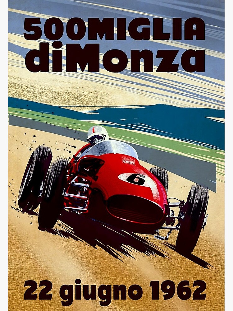 ""MONZA GRAND PRIX" Vintage Auto Racing Print" Poster for Sale by ...