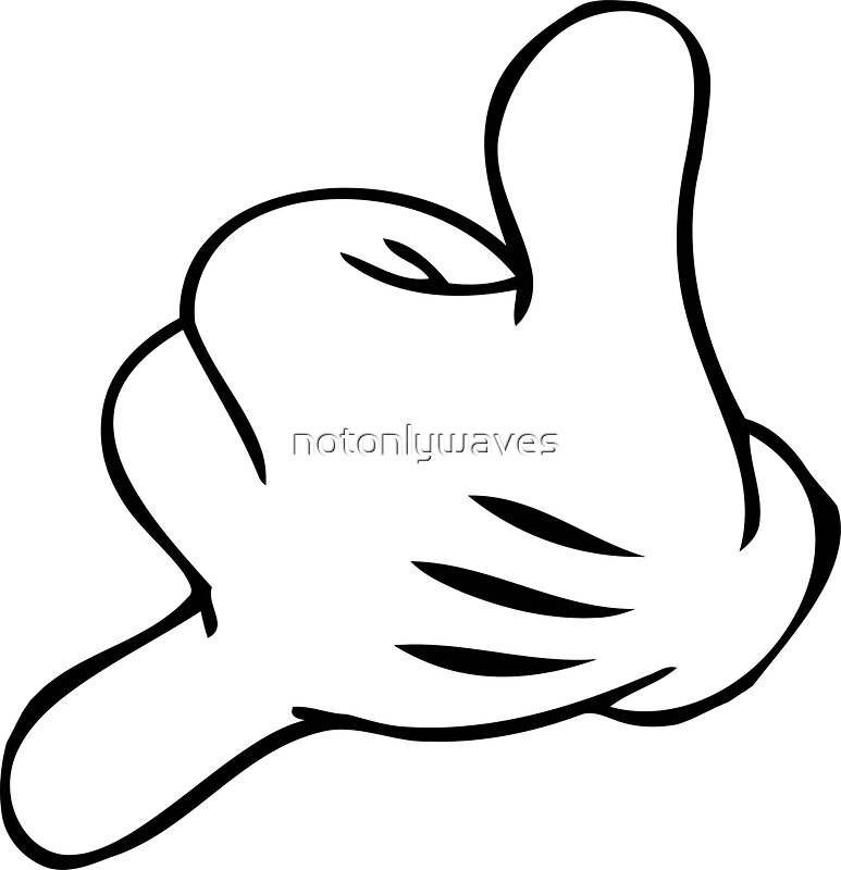 Mickey Mouse Hand: Pegatinas | Redbubble